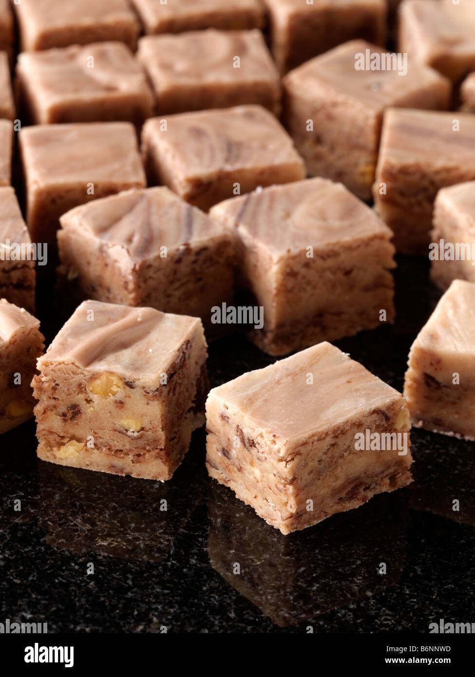 Peanut butter fudge sweets Stock Photo - Alamy