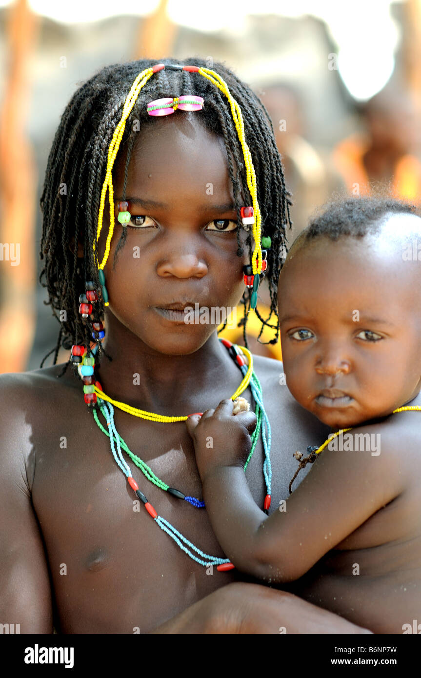 zemba tribal folk near opuwo namibia Stock Photo - Alamy