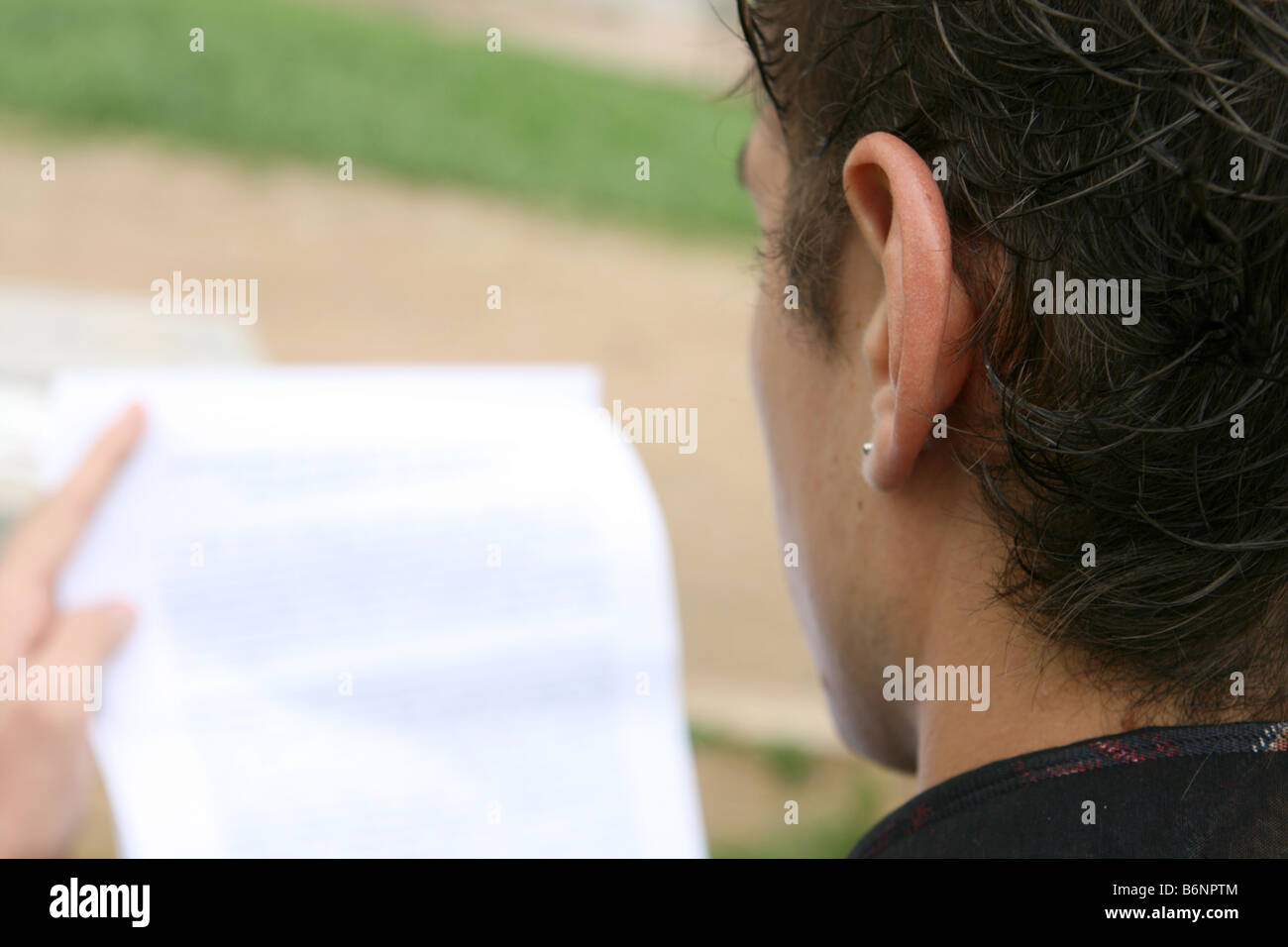 Boy read document hi-res stock photography and images - Alamy
