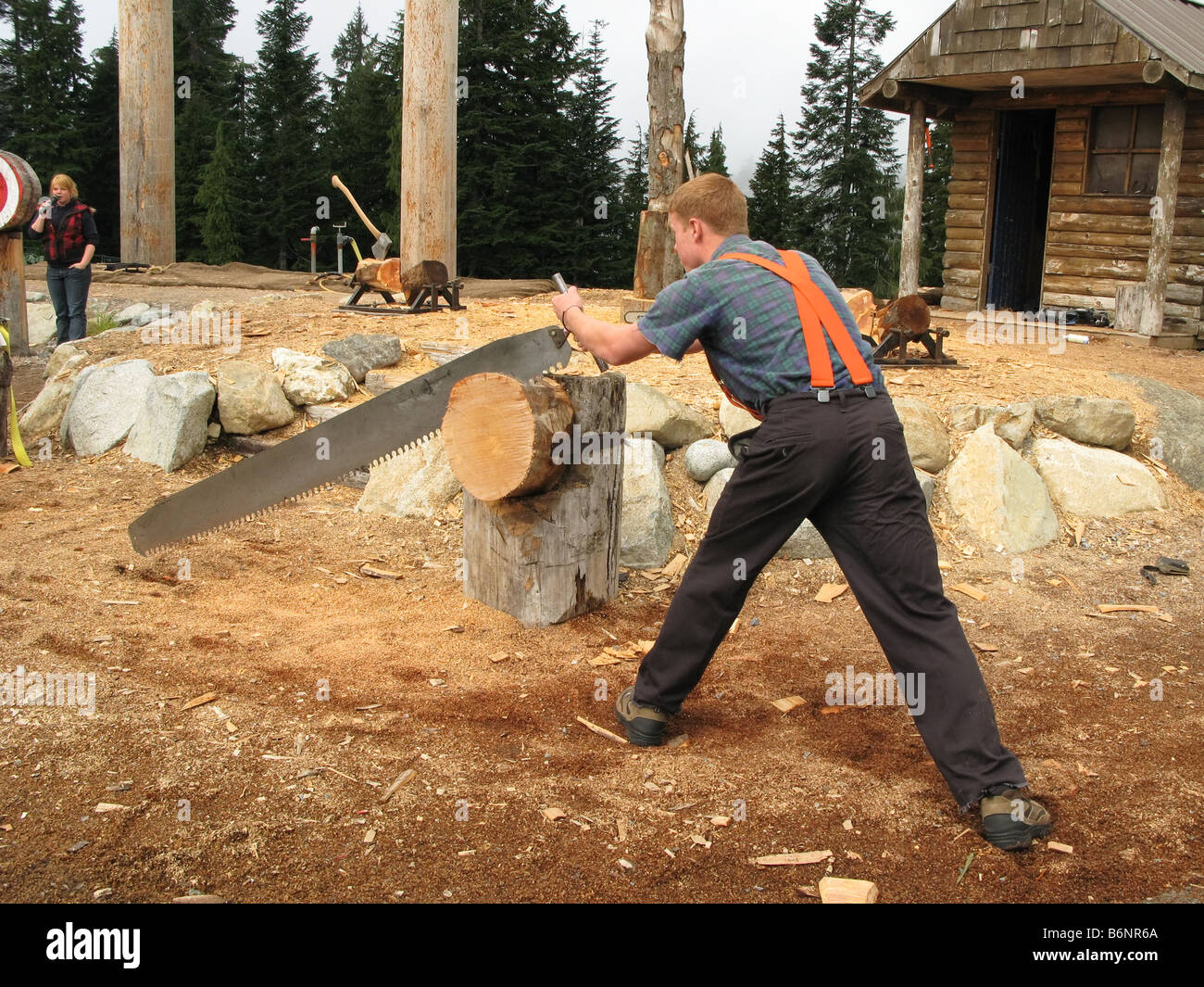 Logging show Grouse Mountain BC Canada Stock Photo - Alamy