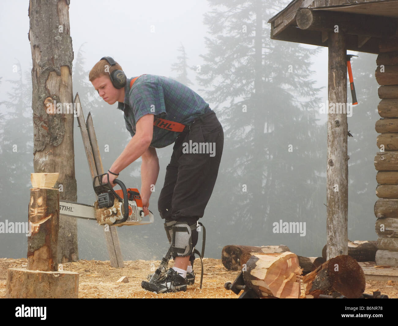 Logging show Grouse Mountain BC Canada Stock Photo - Alamy