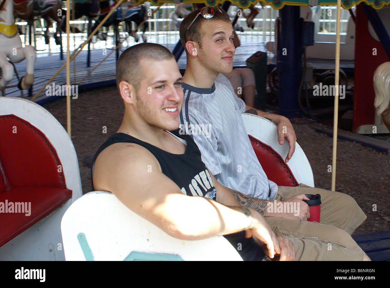 Riding on a merry go round hi-res stock photography and images - Alamy
