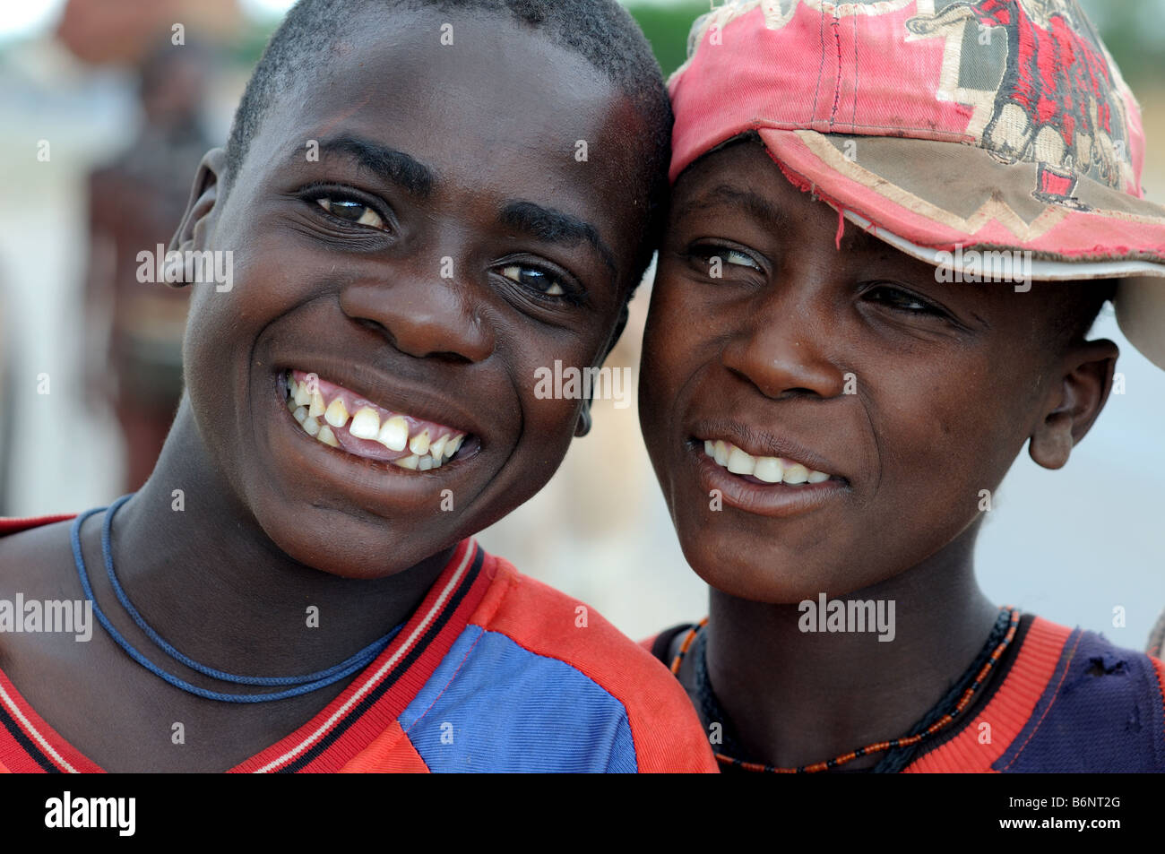 himba boys opuwo namibia Stock Photo - Alamy