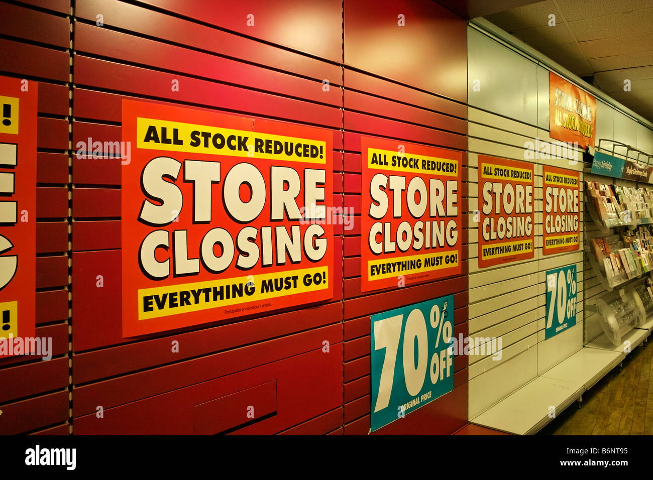 inside a woolworths store during the closing down process Stock Photo ...