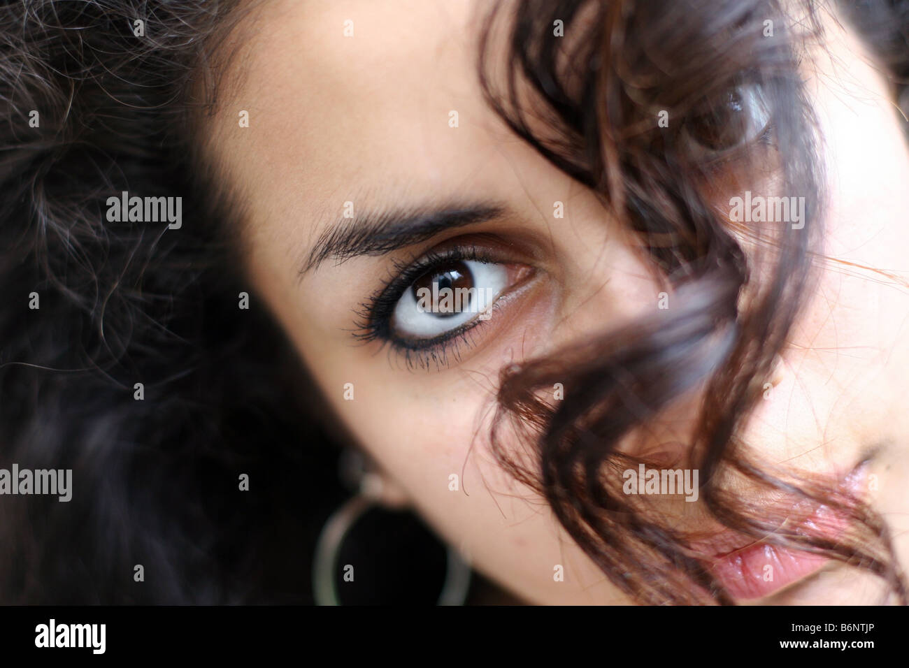 face abstract of a beautiful middle eastern girl Stock Photo - Alamy