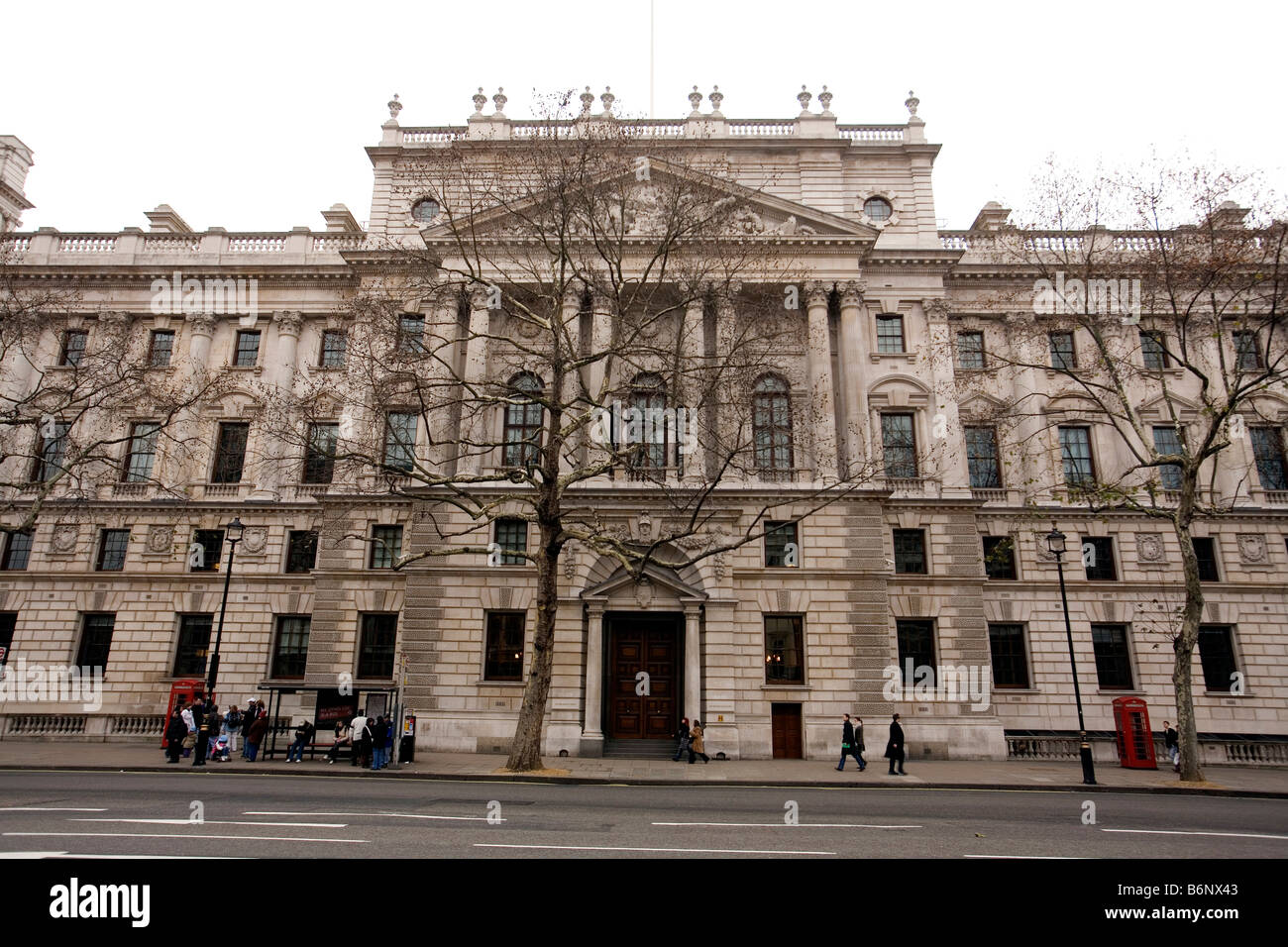 United Kingdom, England, London. Whitehall, HM Treasury building Stock ...