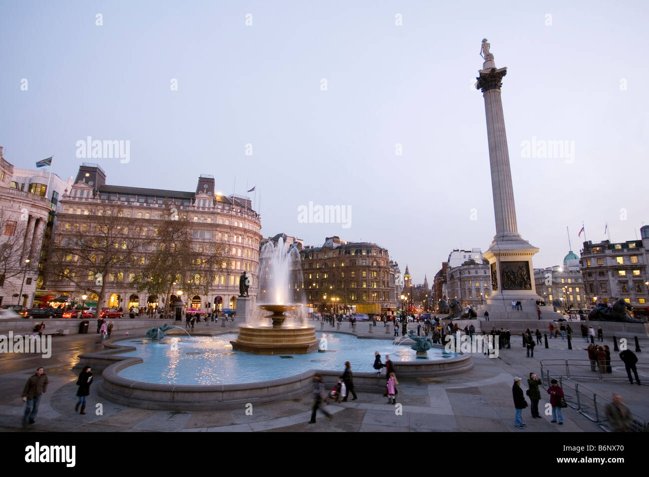 United Kingdom, England, London. Trafalgar Square, Central London Stock ...