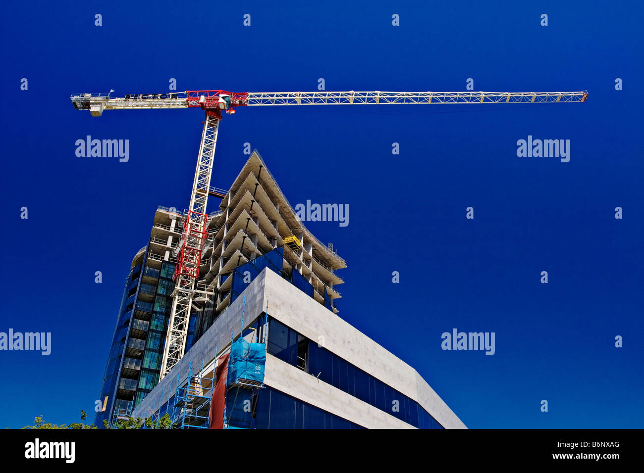 Construction / A residential building development is being constructed ...