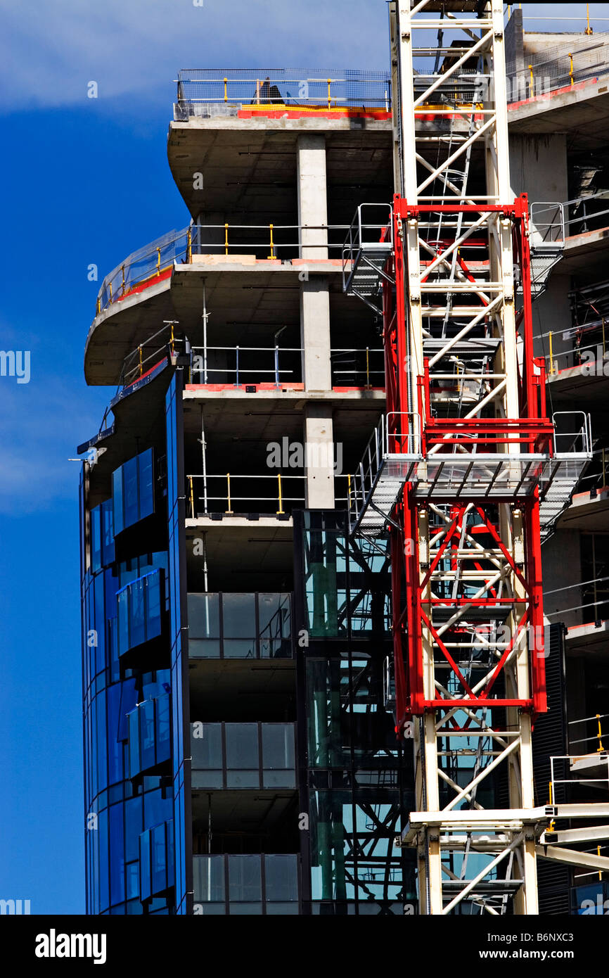 Construction / A residential building development is being constructed ...