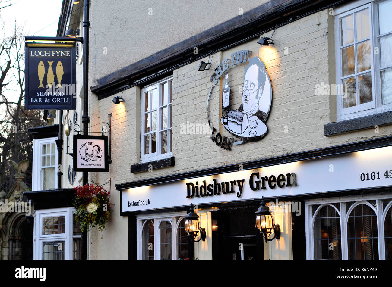 signs outside restaurants Stock Photo - Alamy