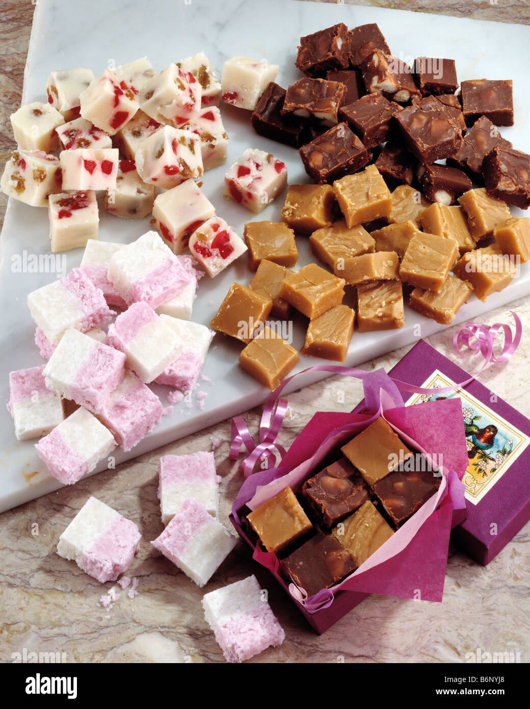 Sweets chocolate fudge confection Stock Photo - Alamy