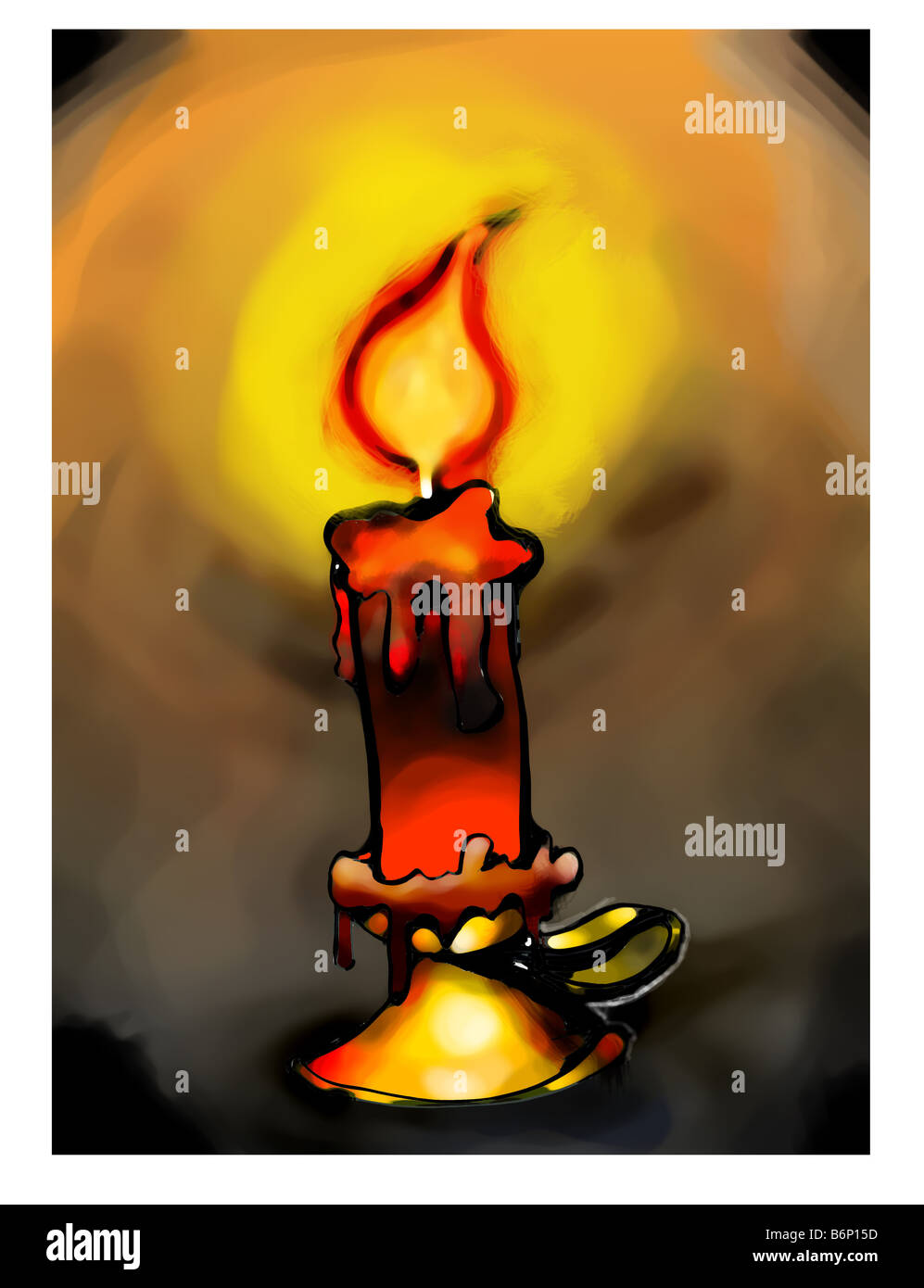 Illustration of a candle Stock Photo - Alamy