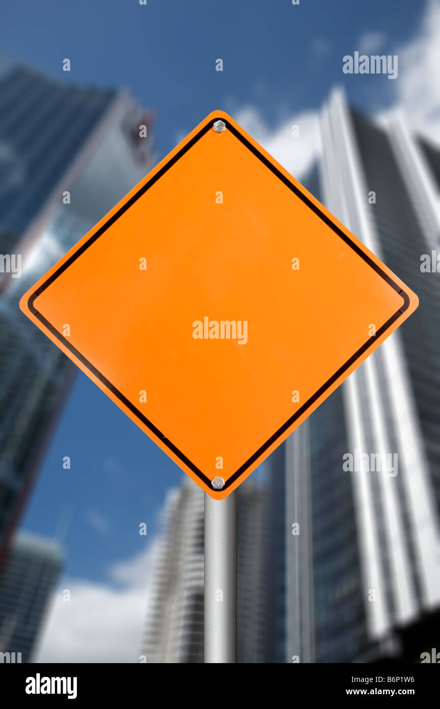 blank construction sign Stock Photo - Alamy