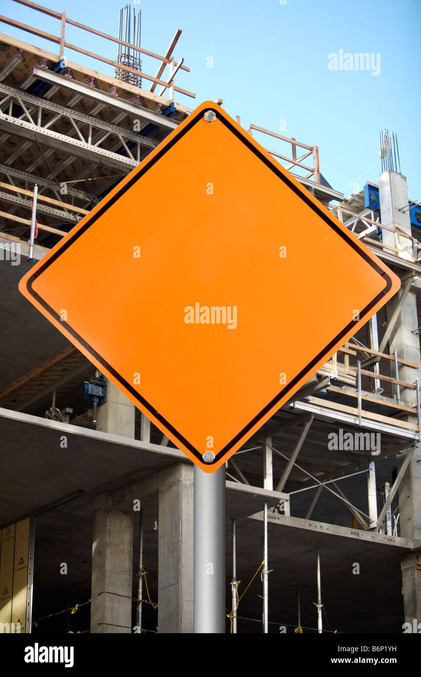 blank construction sign Stock Photo - Alamy