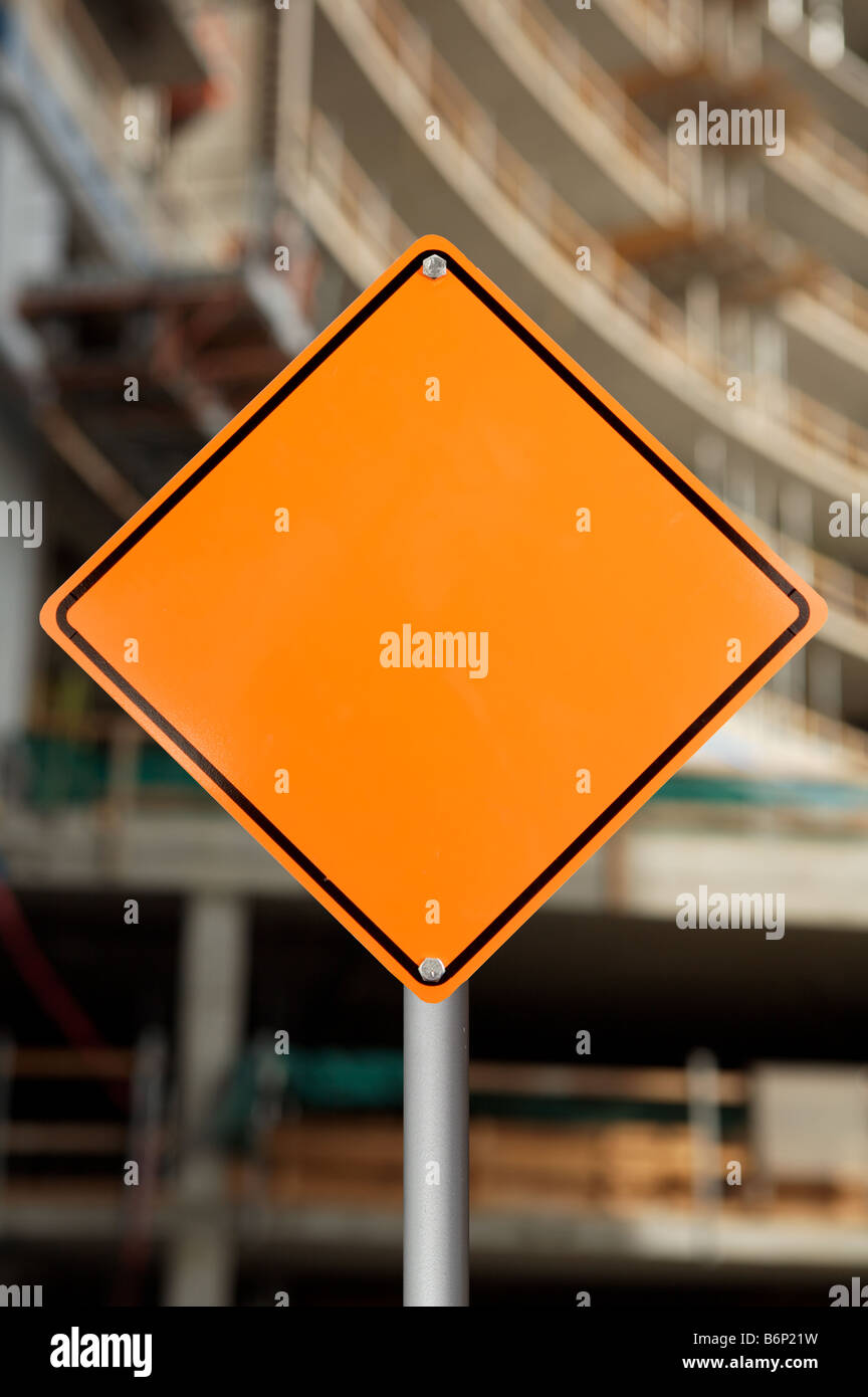blank construction sign Stock Photo - Alamy