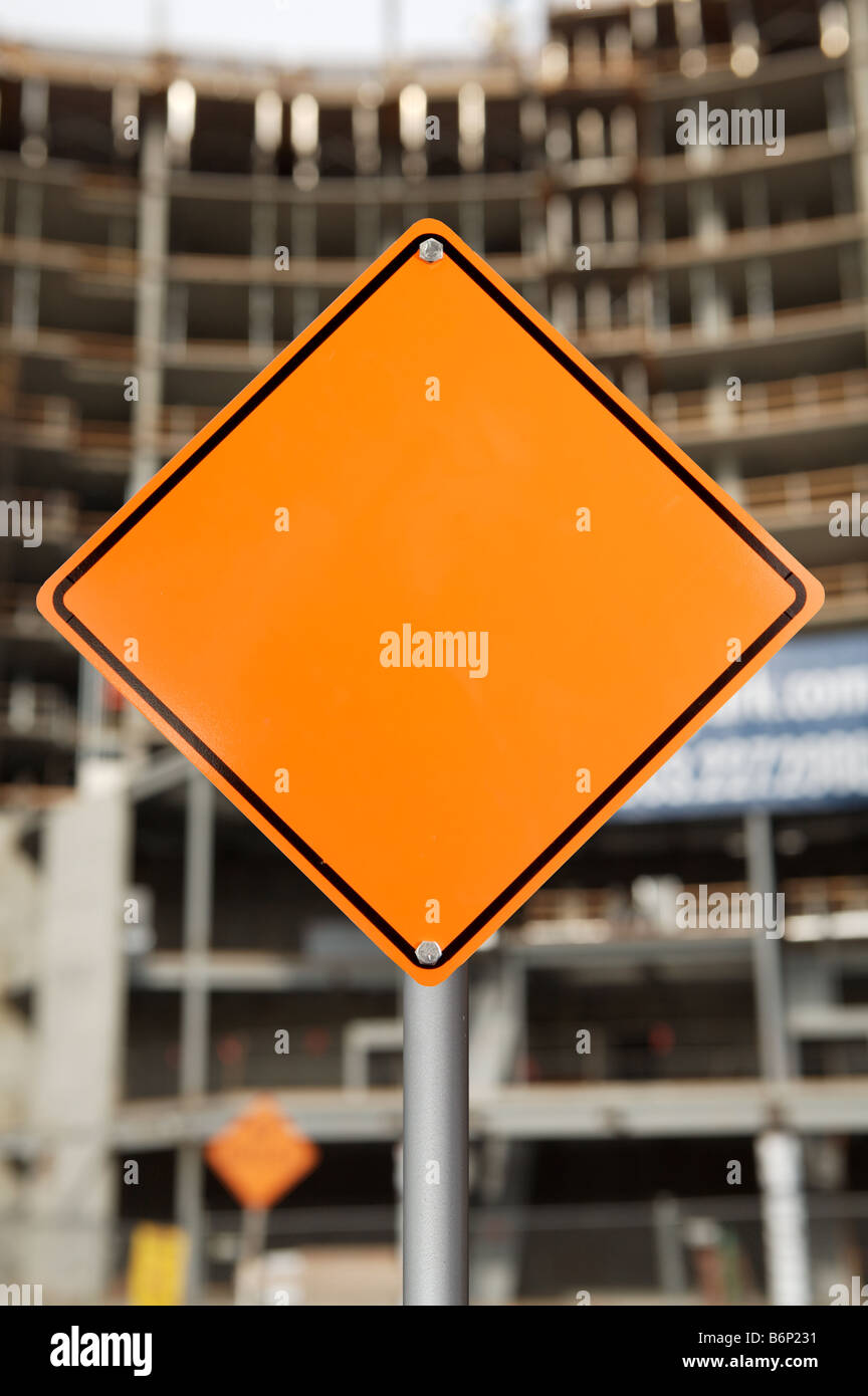 blank construction sign Stock Photo - Alamy