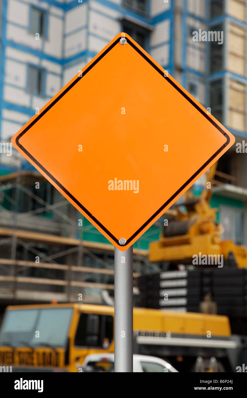 blank construction sign Stock Photo - Alamy