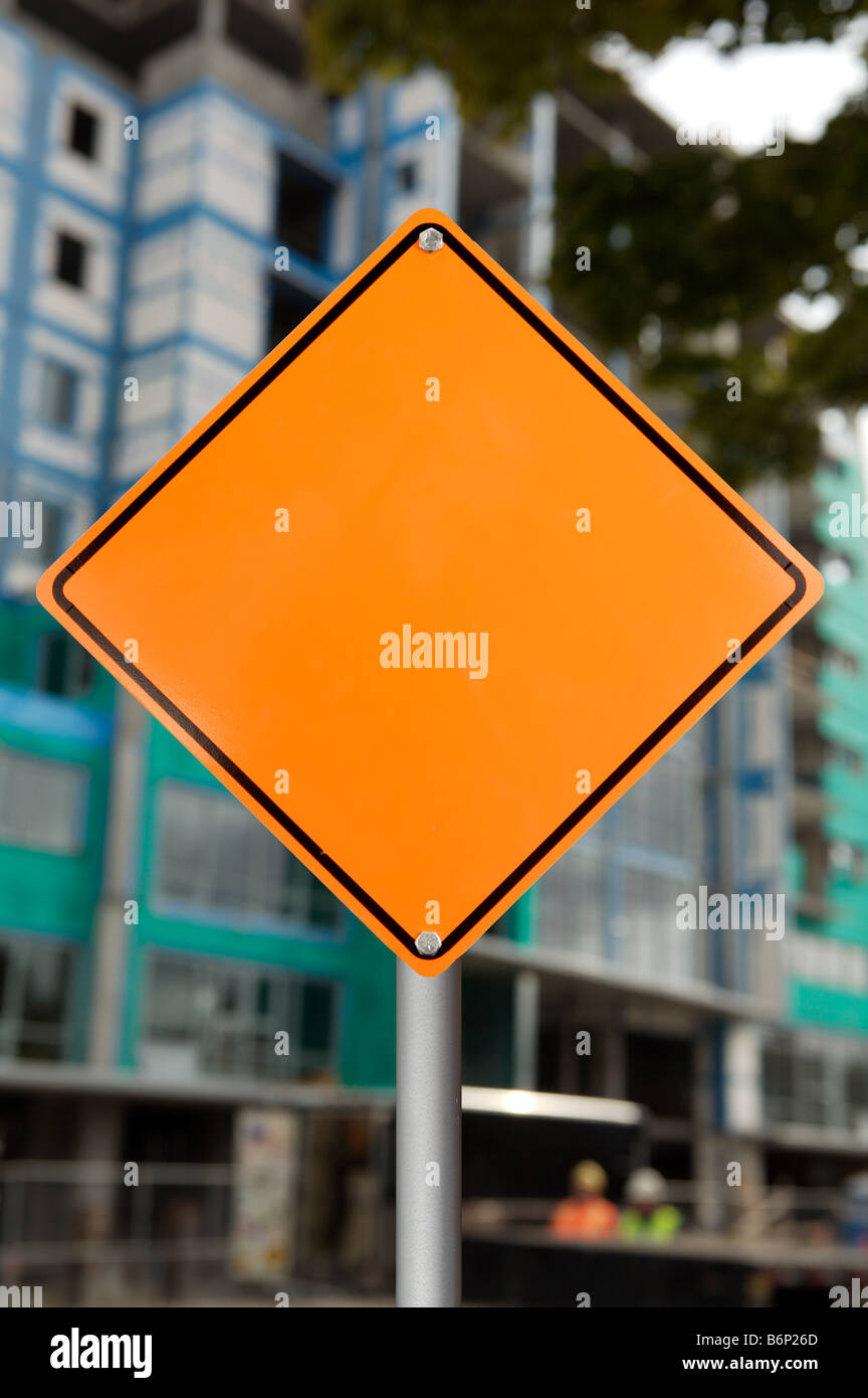 blank construction sign Stock Photo - Alamy
