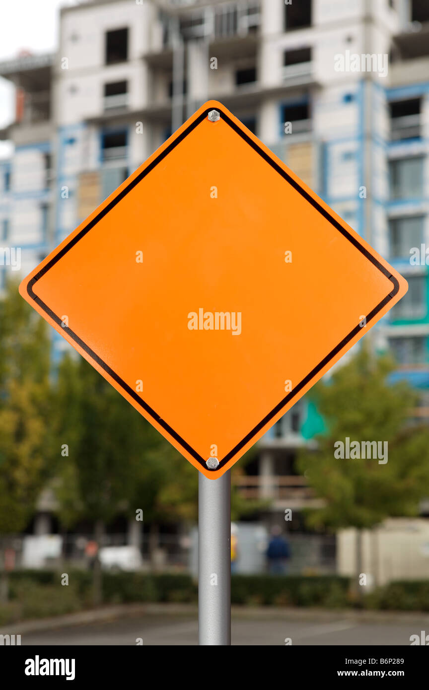 blank construction sign Stock Photo - Alamy