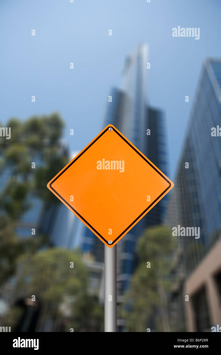 blank construction sign Stock Photo - Alamy