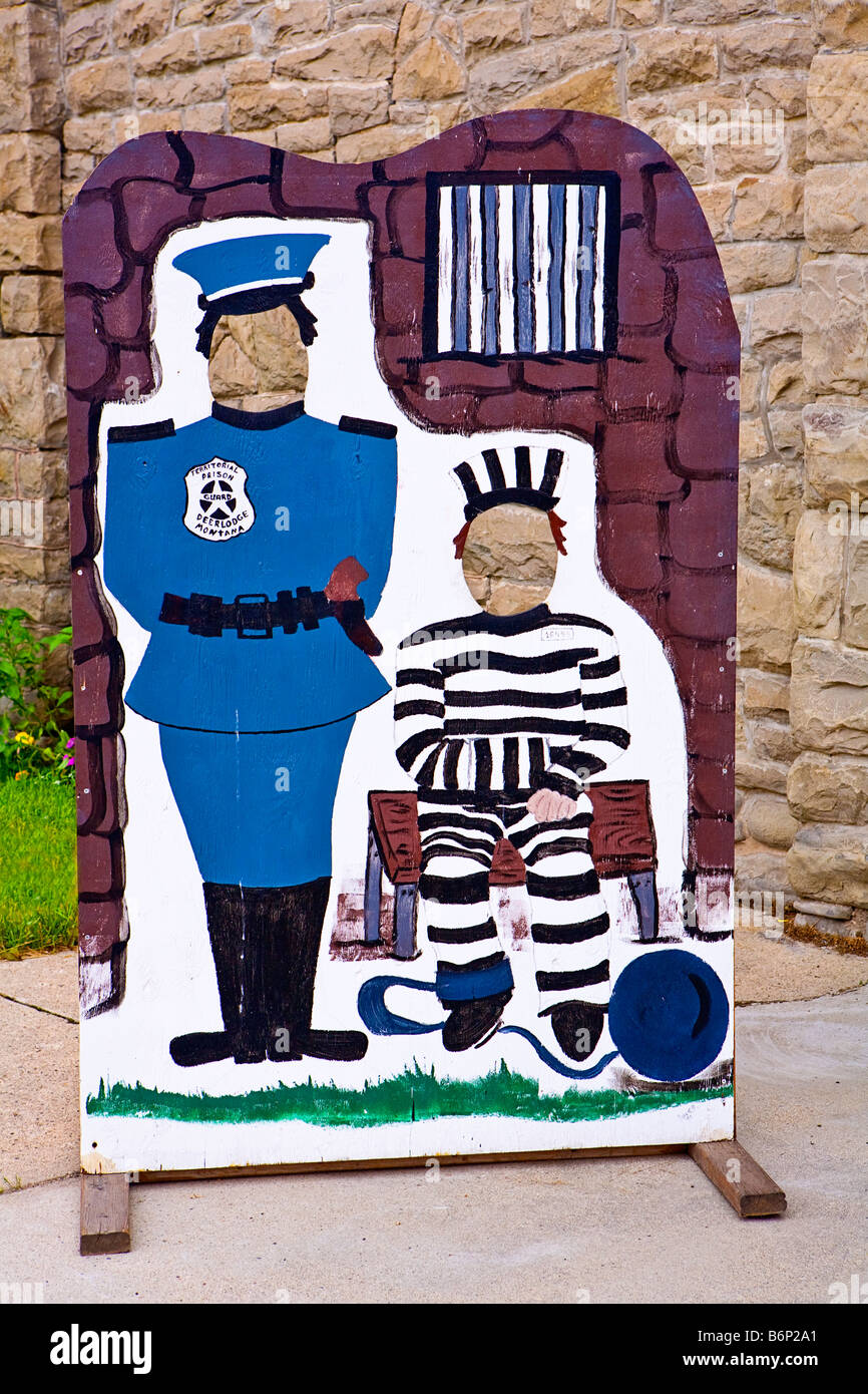 Image of a cardboard photo op showing an old fashioned prison guard and ...