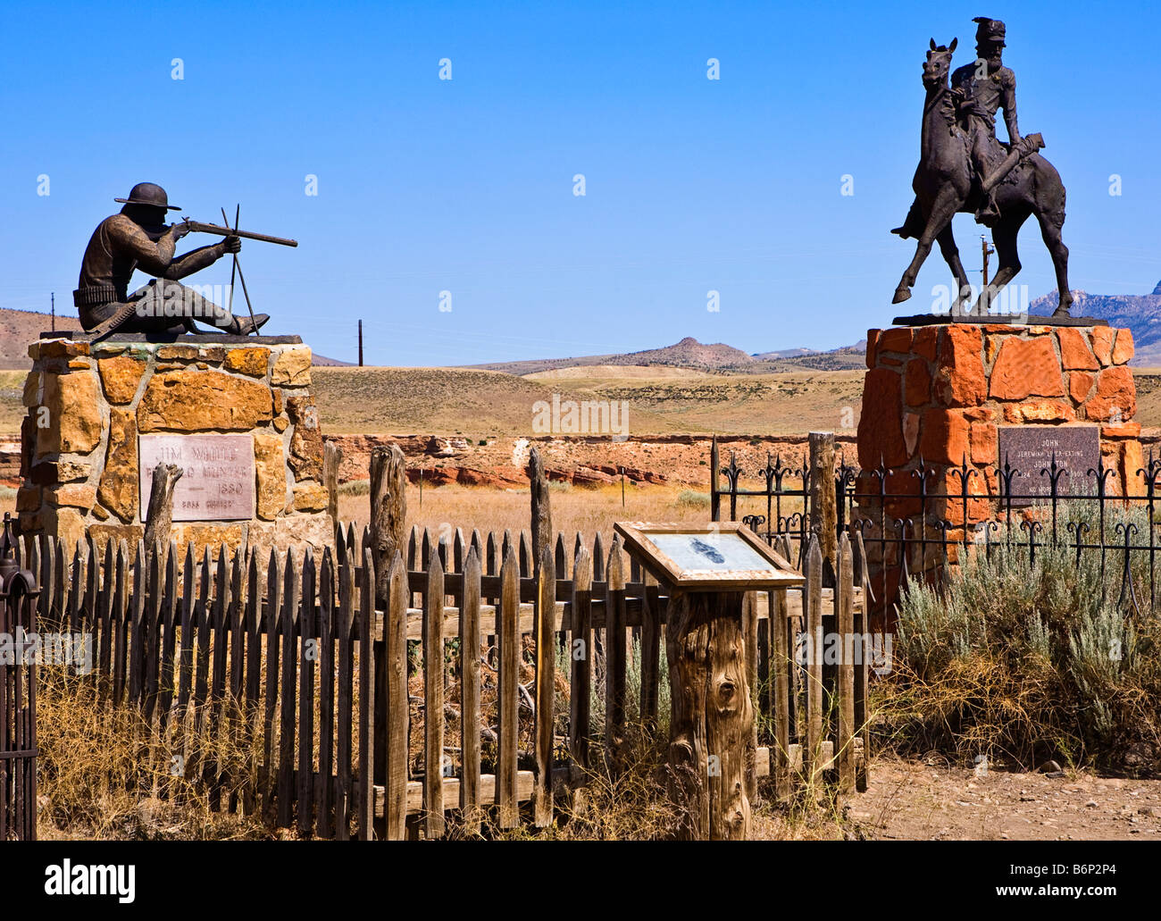 Old Trail Town Cemetery in Cody, Wyoming Stock Photo - Alamy