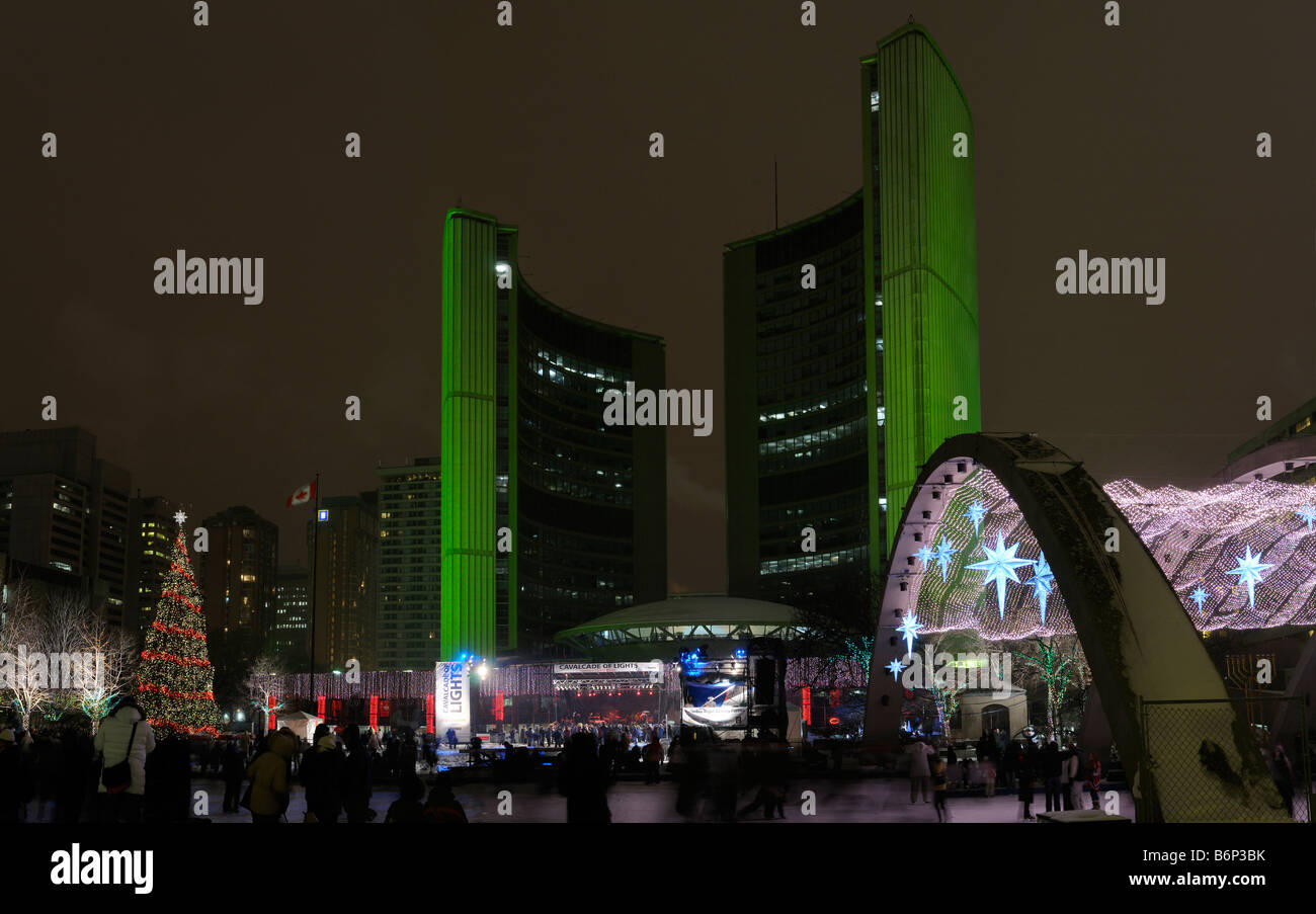 City Hall Skating party at Nathan Phillips Square Toronto with ...