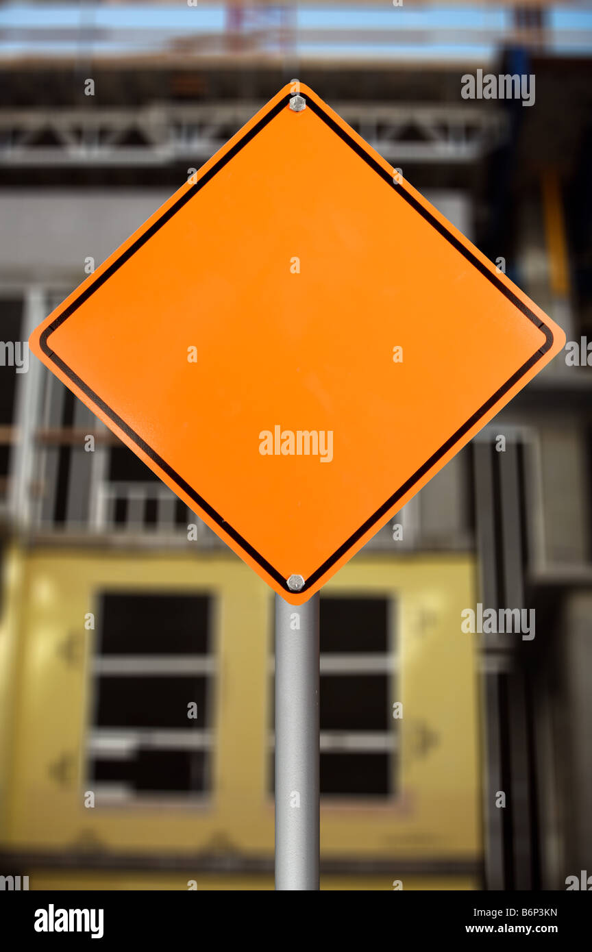 blank construction sign Stock Photo - Alamy