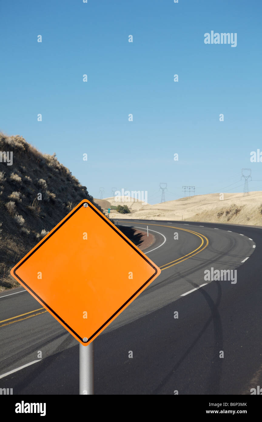 blank construction sign Stock Photo - Alamy