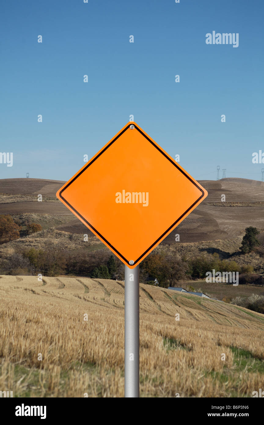 blank construction sign Stock Photo - Alamy
