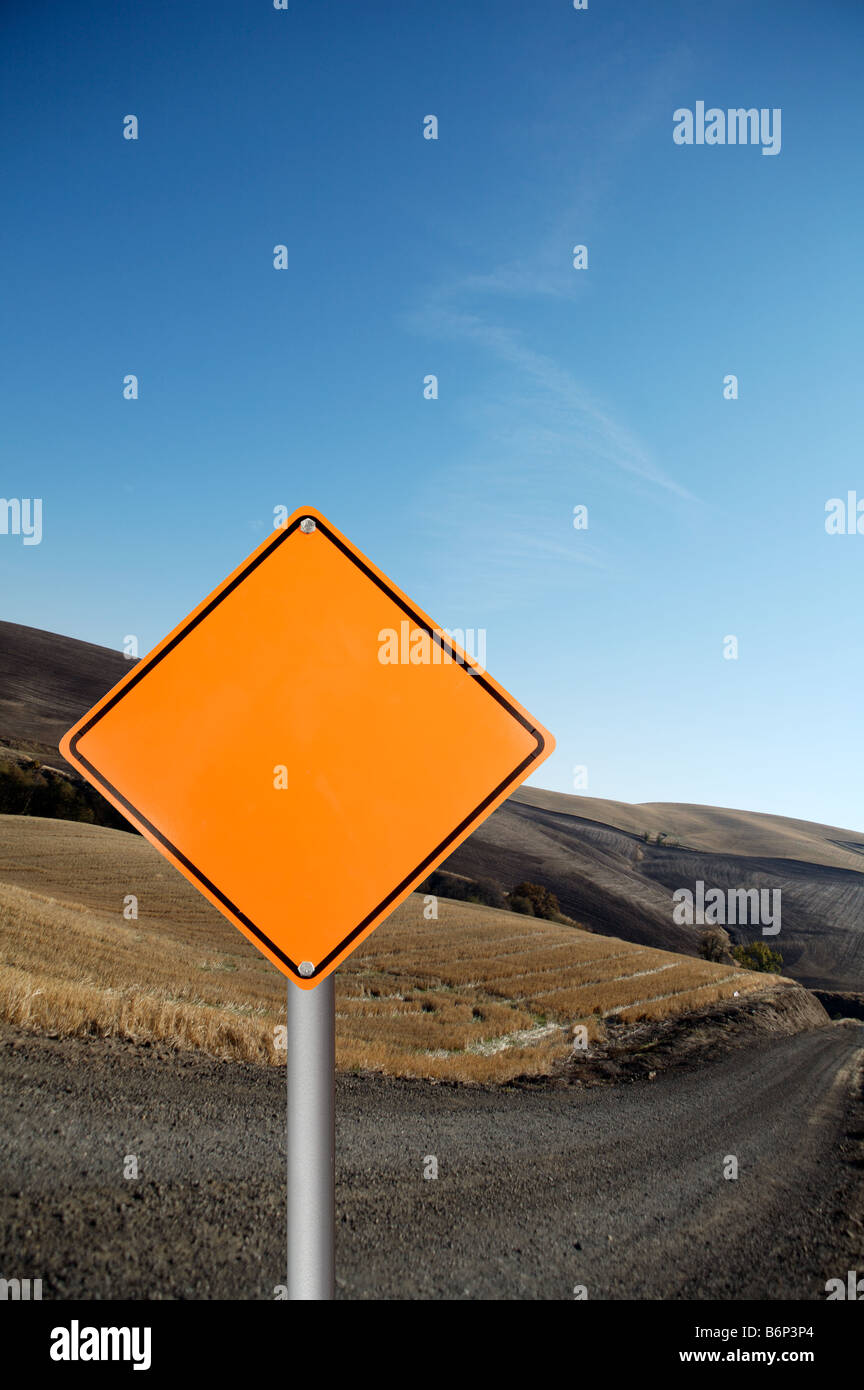 blank construction sign Stock Photo - Alamy