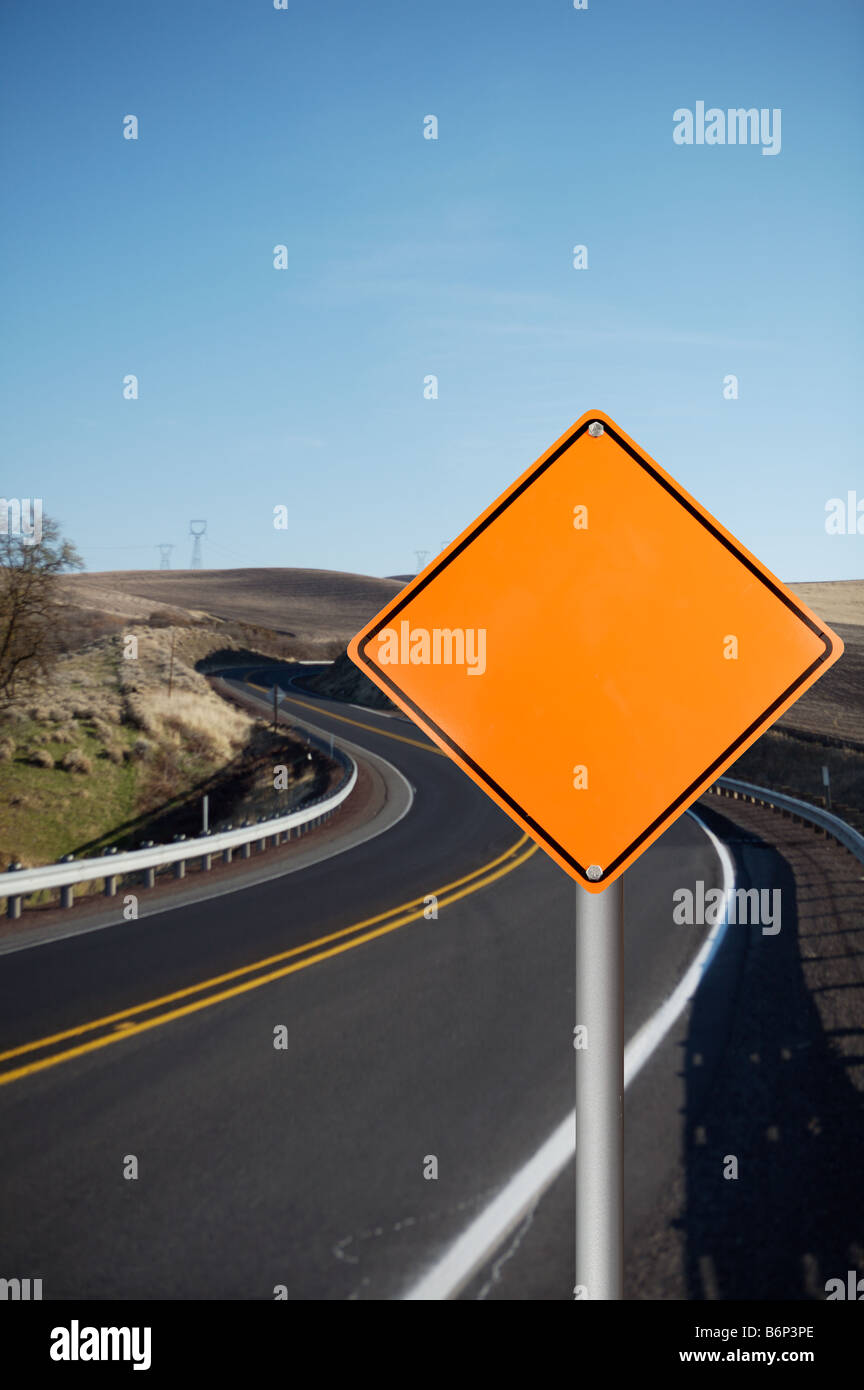 blank construction sign Stock Photo - Alamy
