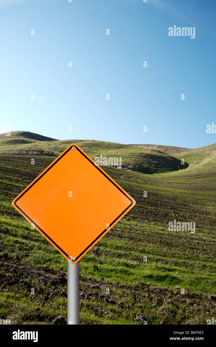blank construction sign Stock Photo - Alamy