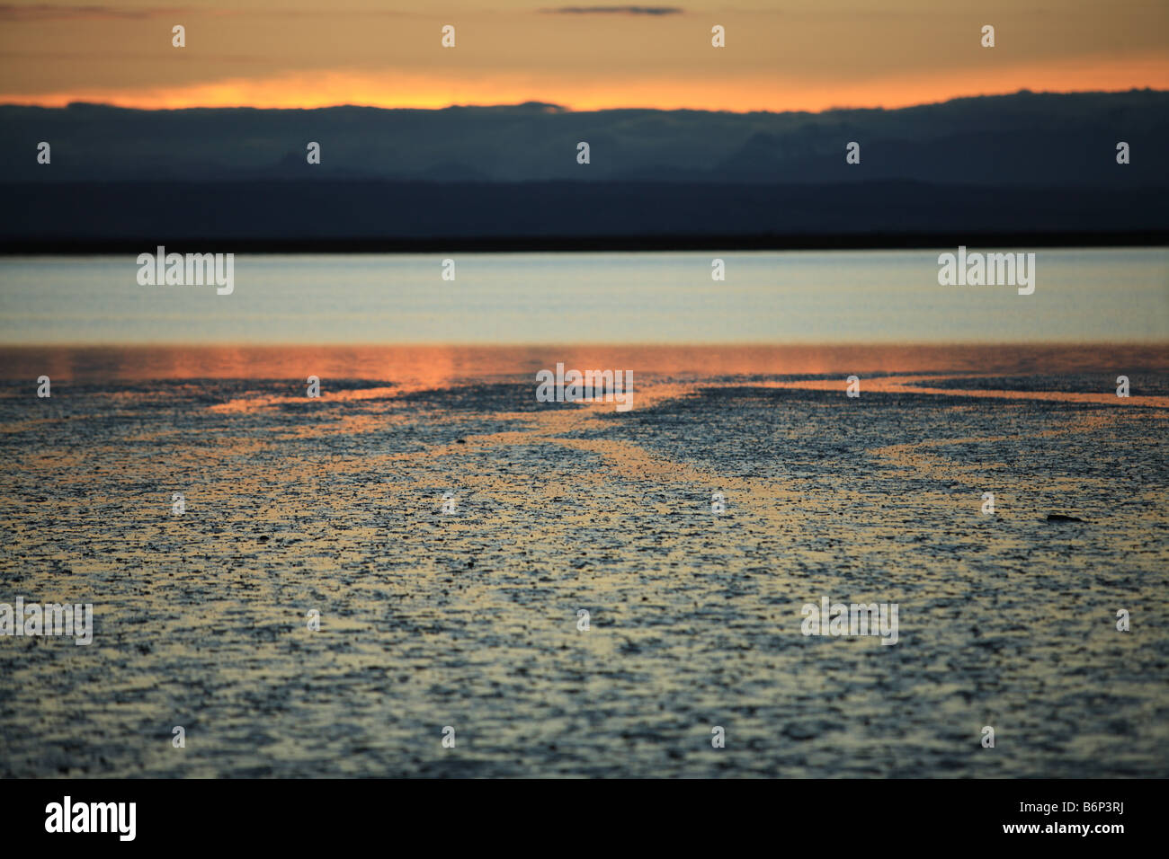 Sunset over Tidal Flows, Nelson, New Zealand Stock Photo - Alamy