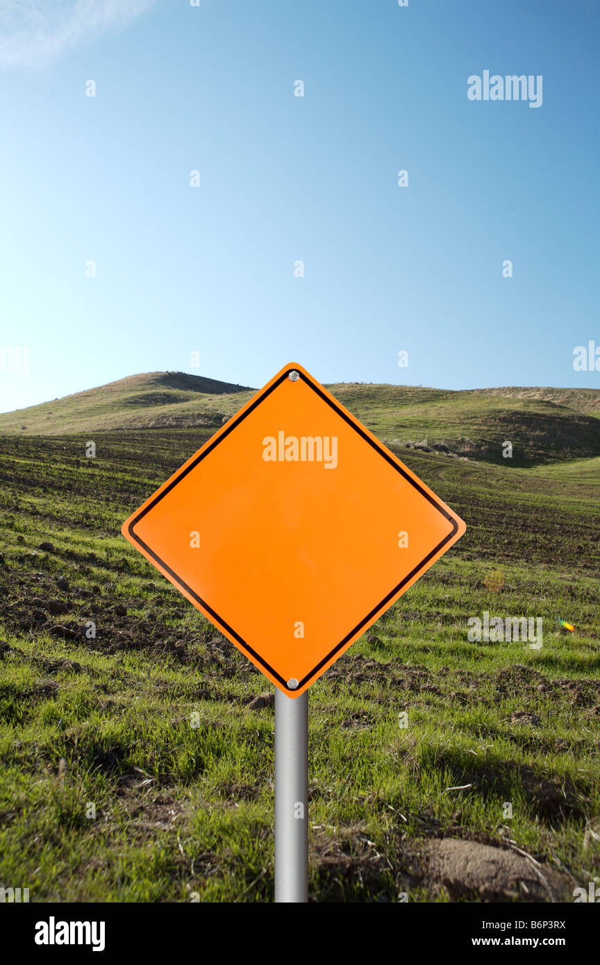 blank construction sign Stock Photo - Alamy