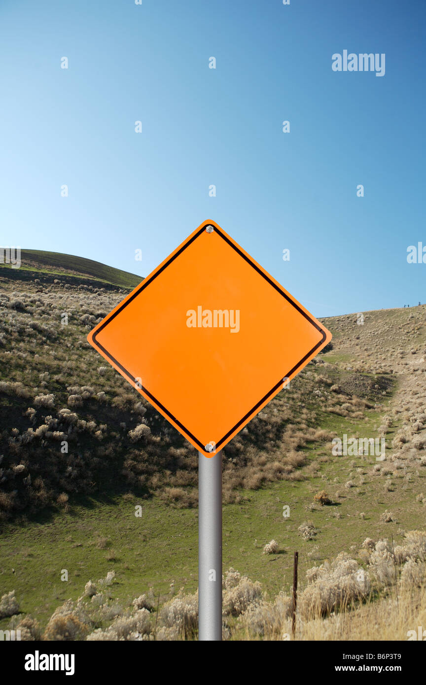 blank construction sign Stock Photo - Alamy