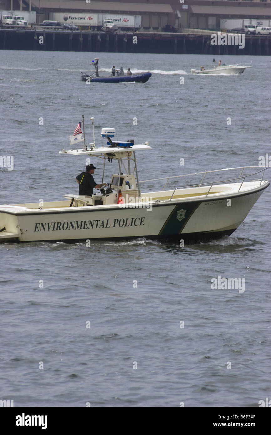 Environmental Police Boat in Boston Harbor Stock Photo - Alamy