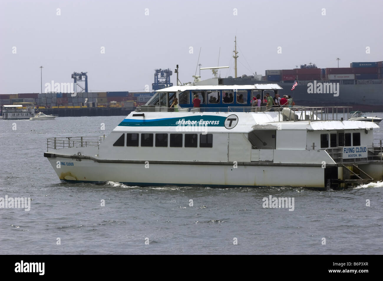 Boston harbor water shuttle Stock Photo - Alamy
