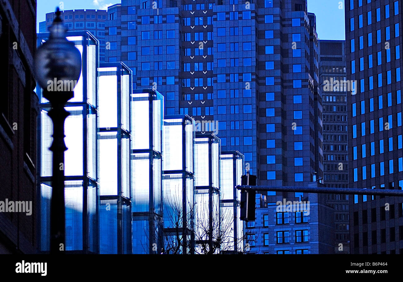 A blue view of Boston Massachusetts Stock Photo - Alamy