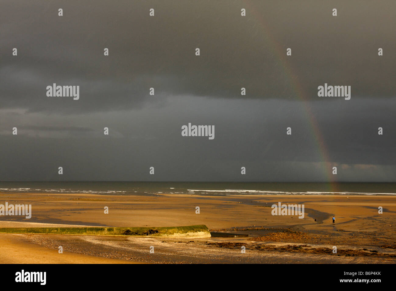 Rainbow over the beach hi-res stock photography and images - Alamy