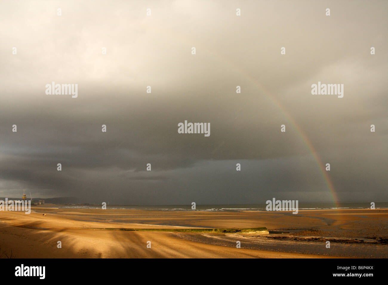 Rainbow over the beach hi-res stock photography and images - Alamy