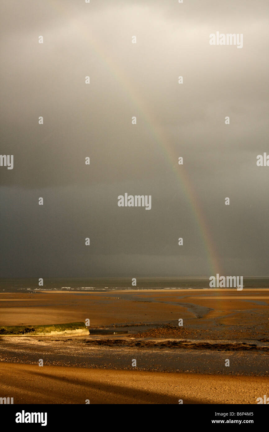 Rainbow over the beach hi-res stock photography and images - Alamy