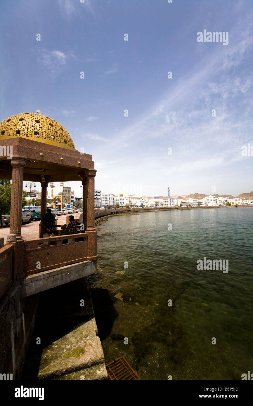 Oman, Muscat, Muttrah District. Waterfront corniche, harbour Stock ...