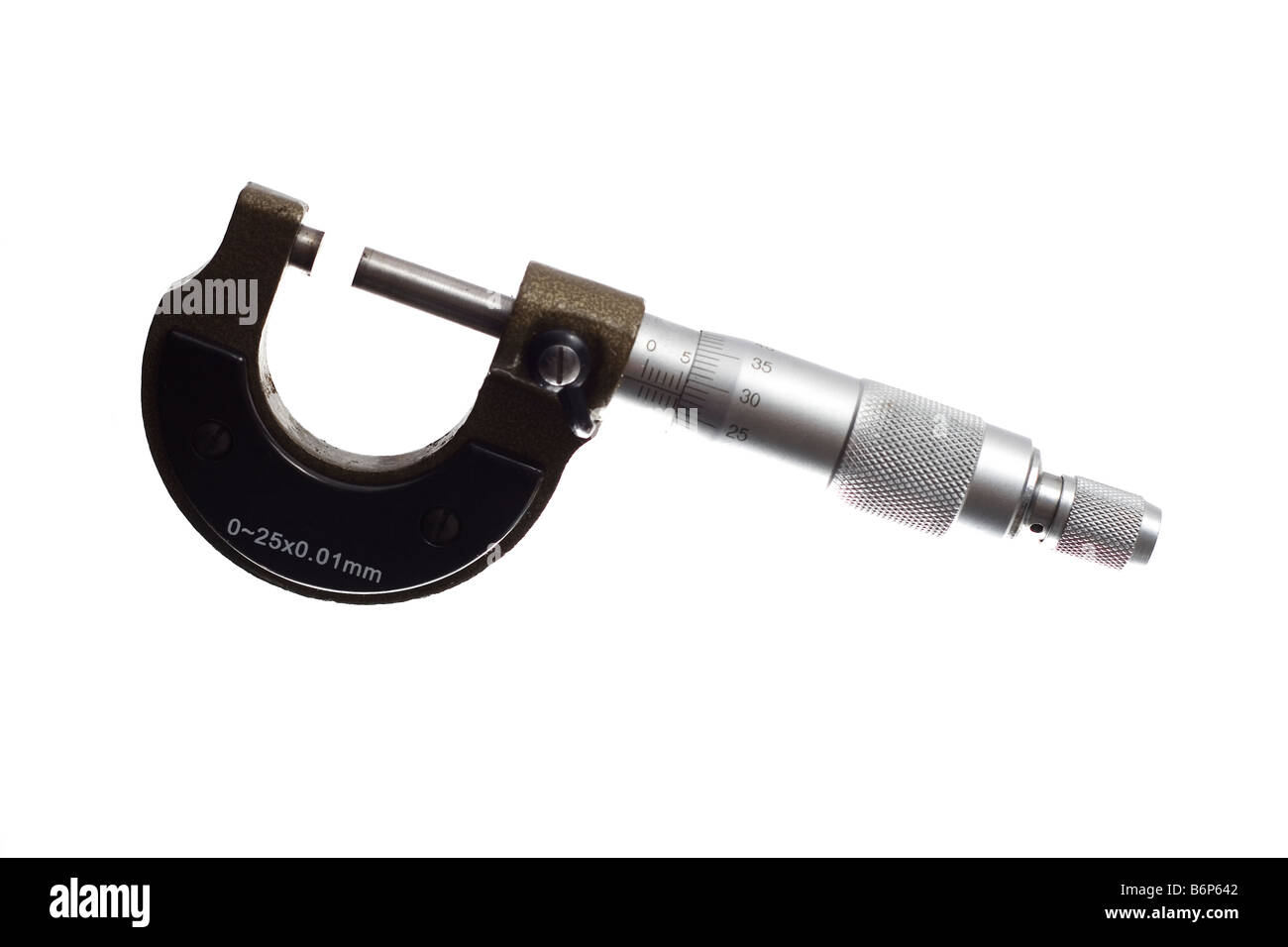 Micrometer isolated over white Stock Photo - Alamy