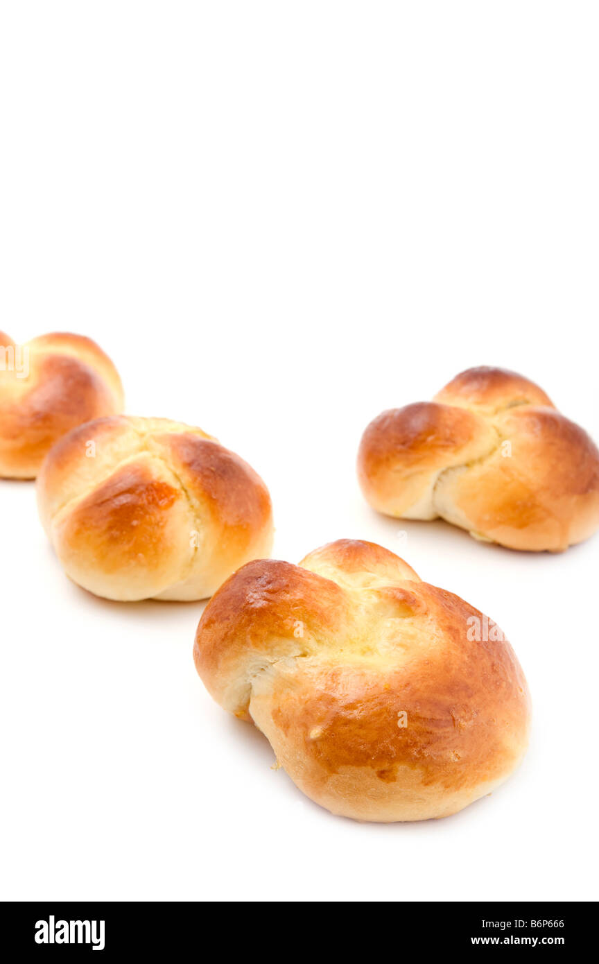 object on white food roll with jam Stock Photo - Alamy