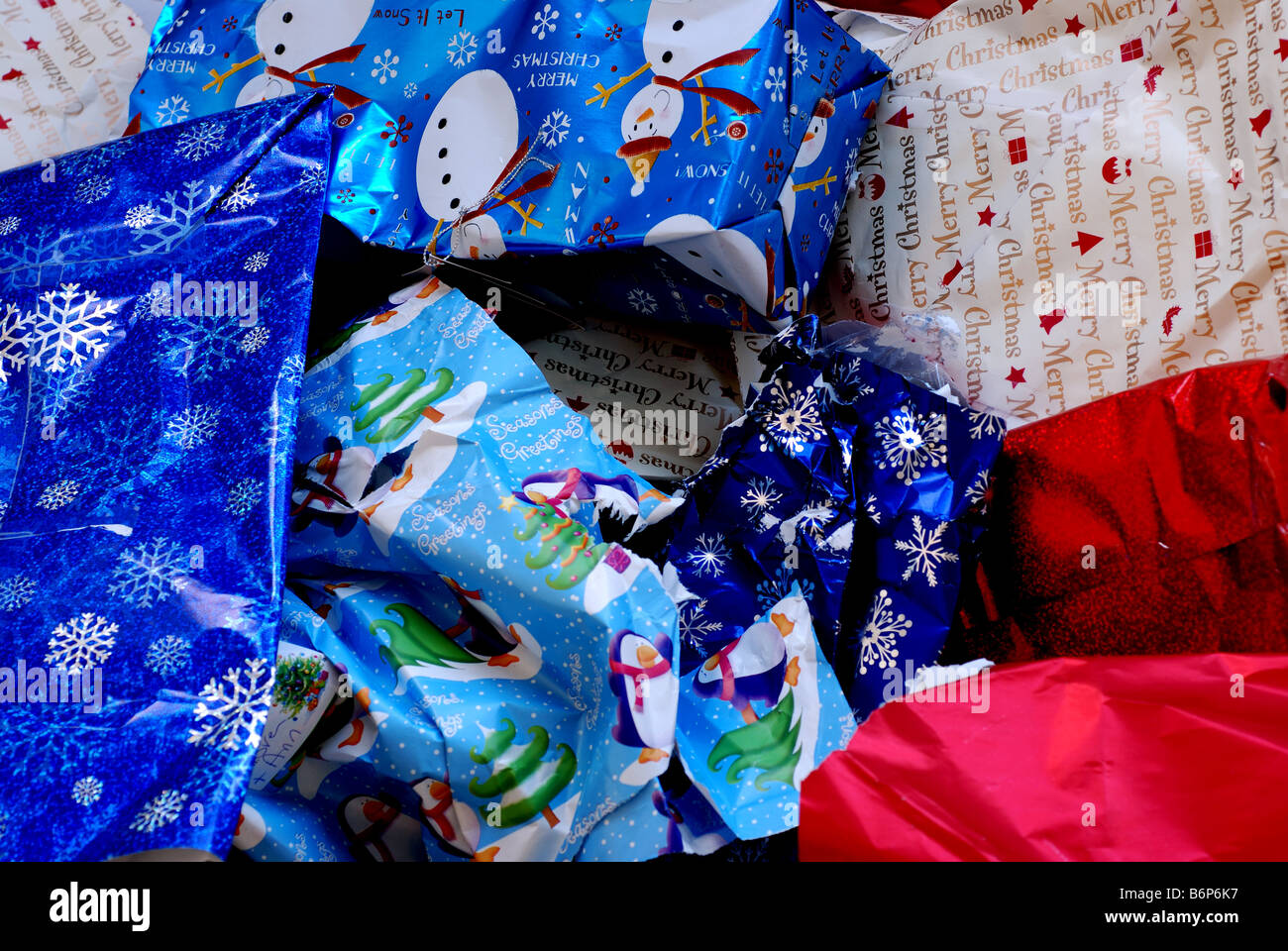Christmas wrapping paper used hi-res stock photography and images - Alamy