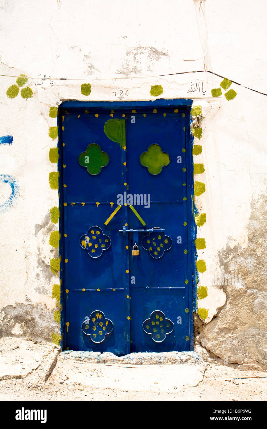Oman, Muscat, Muttrah District. Doorway, traditional architecture Stock ...