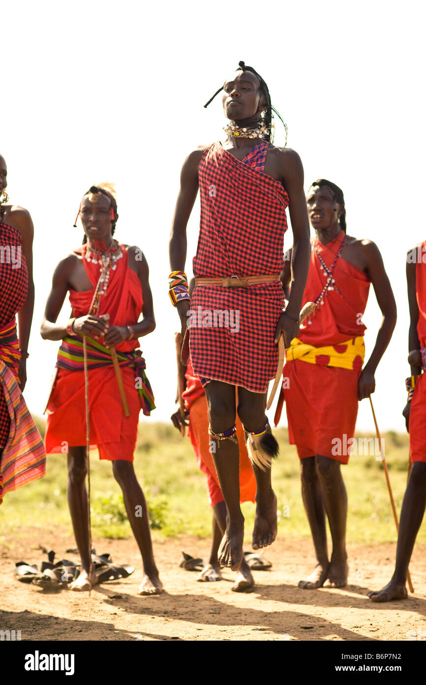 Masai mara dancing Stock Photo - Alamy