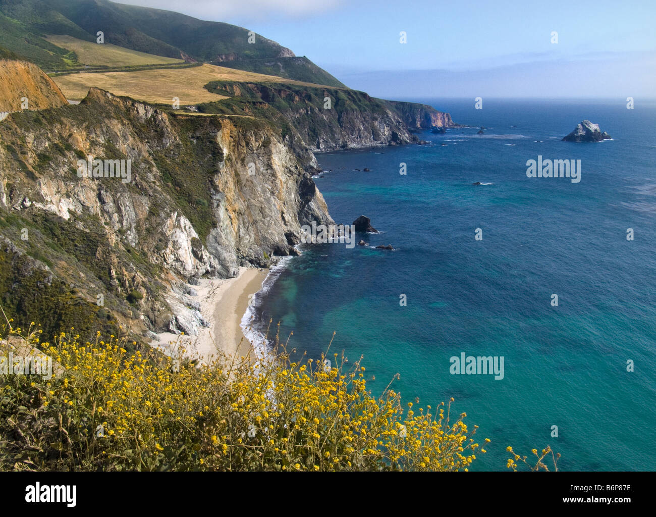 The coastline at Big Sur from Bixby Bridge Monterey California USA ...