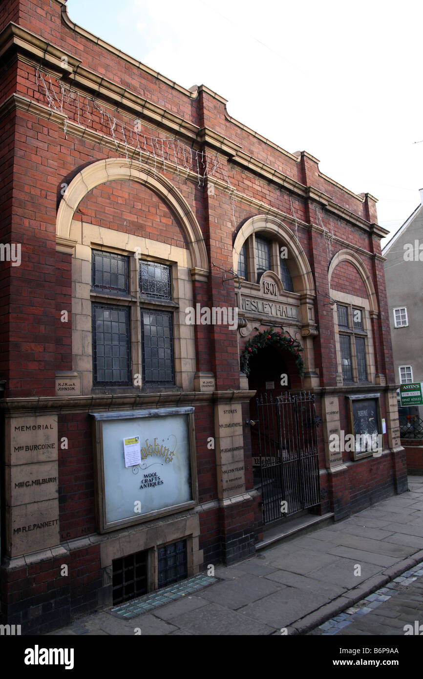 The old Wesleyan chapel in Whitby harbour in north Yorkshire in England ...